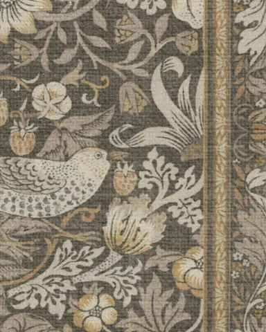 Morris & Co. Strawberry Thief Stone Gold Rug | Ruggable