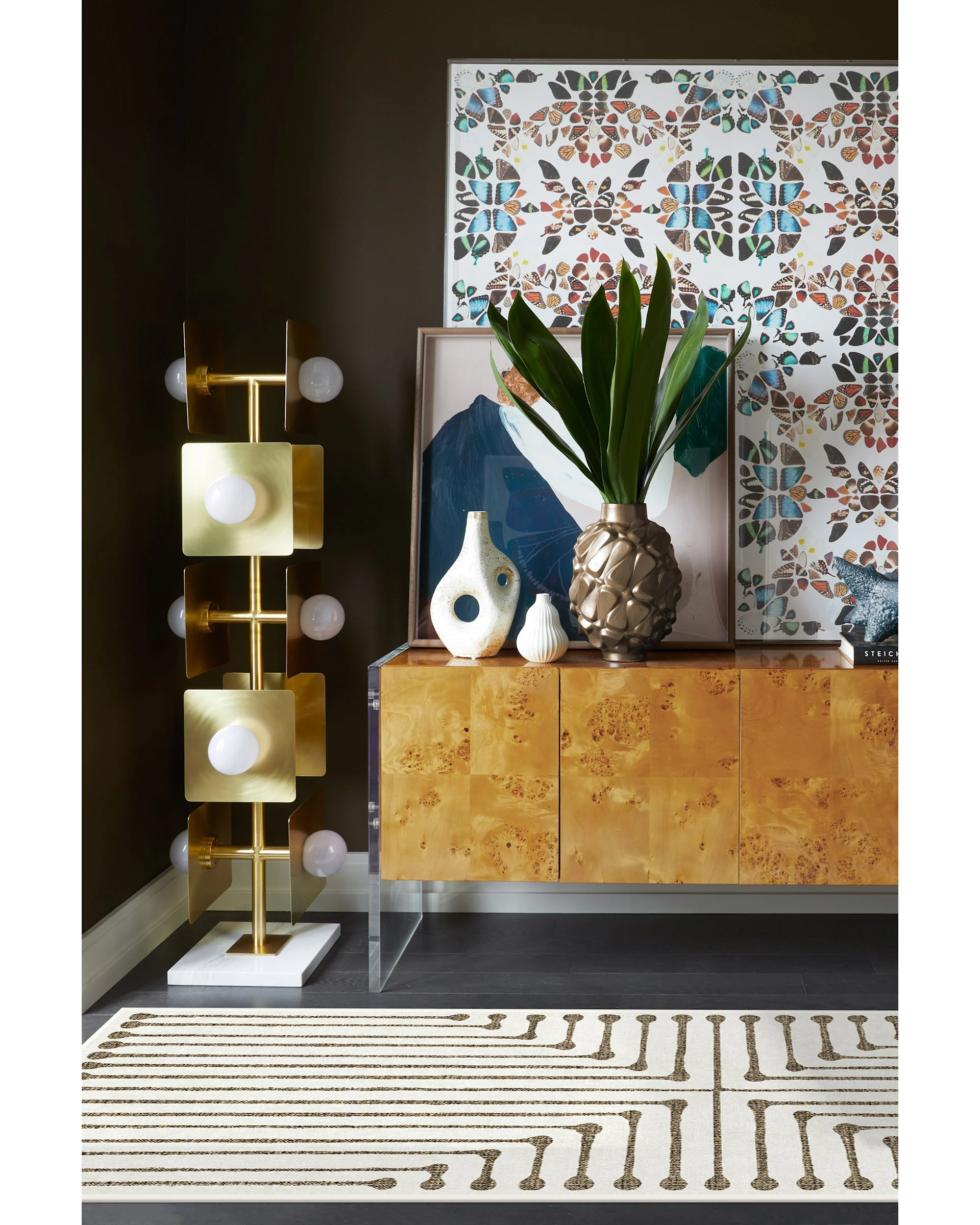Jonathan Adler Inkdrop Camel & Ivory Rug | Ruggable