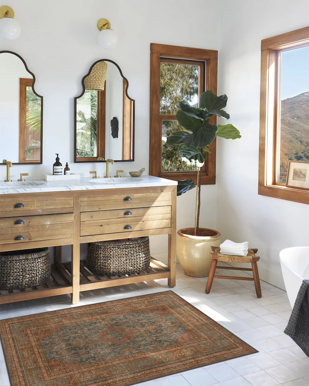 Rowan Teal Blue & Copper Rug | Ruggable