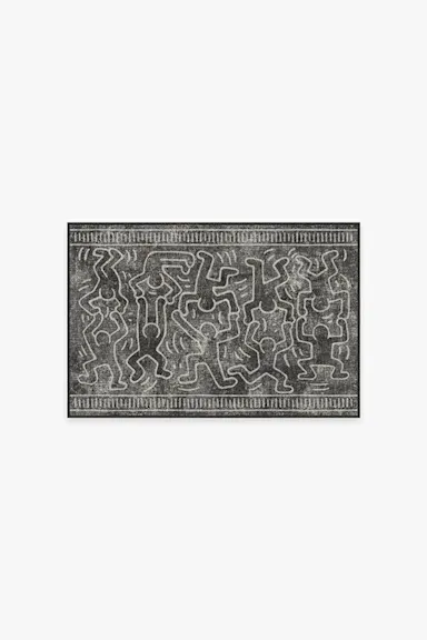 Keith Haring Balancing Act Black | Ruggable
