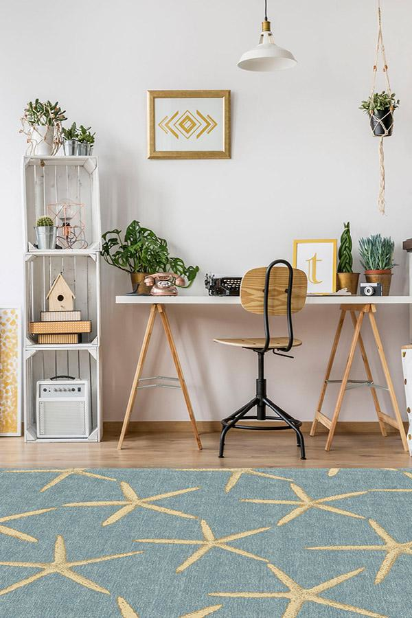 Starfish Pale Blue Rug