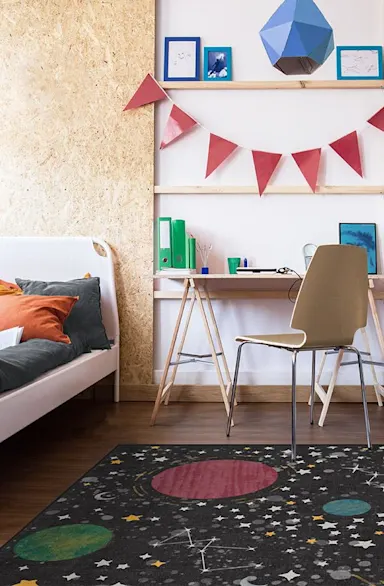 Outer Space Black Rug | Ruggable