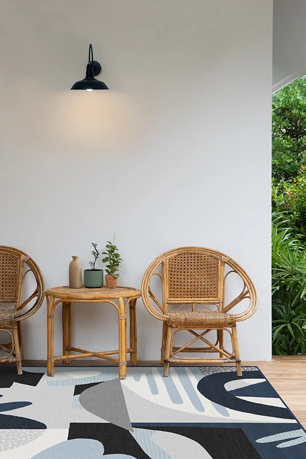 Outdoor Medley Blue & Grey Rug | Ruggable