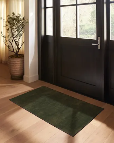 Nico Solid Olive Rug | Ruggable
