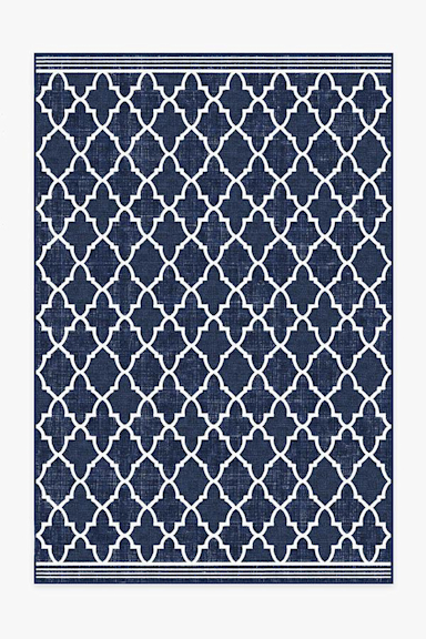 Outdoor Varia Trellis Royal Blue Rug