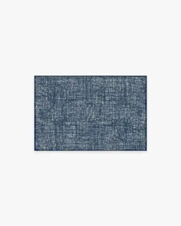 Crosshatch Sapphire Rug | Ruggable