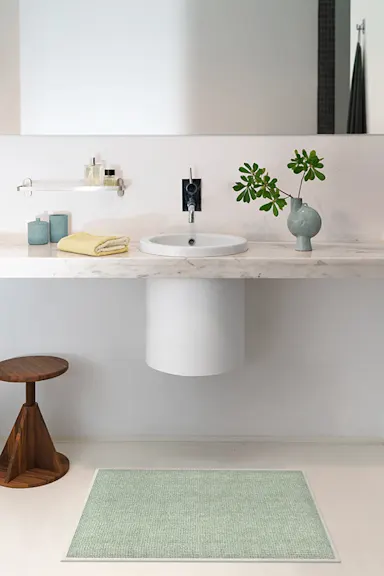 Solid Sage Green Bath Mat | Ruggable