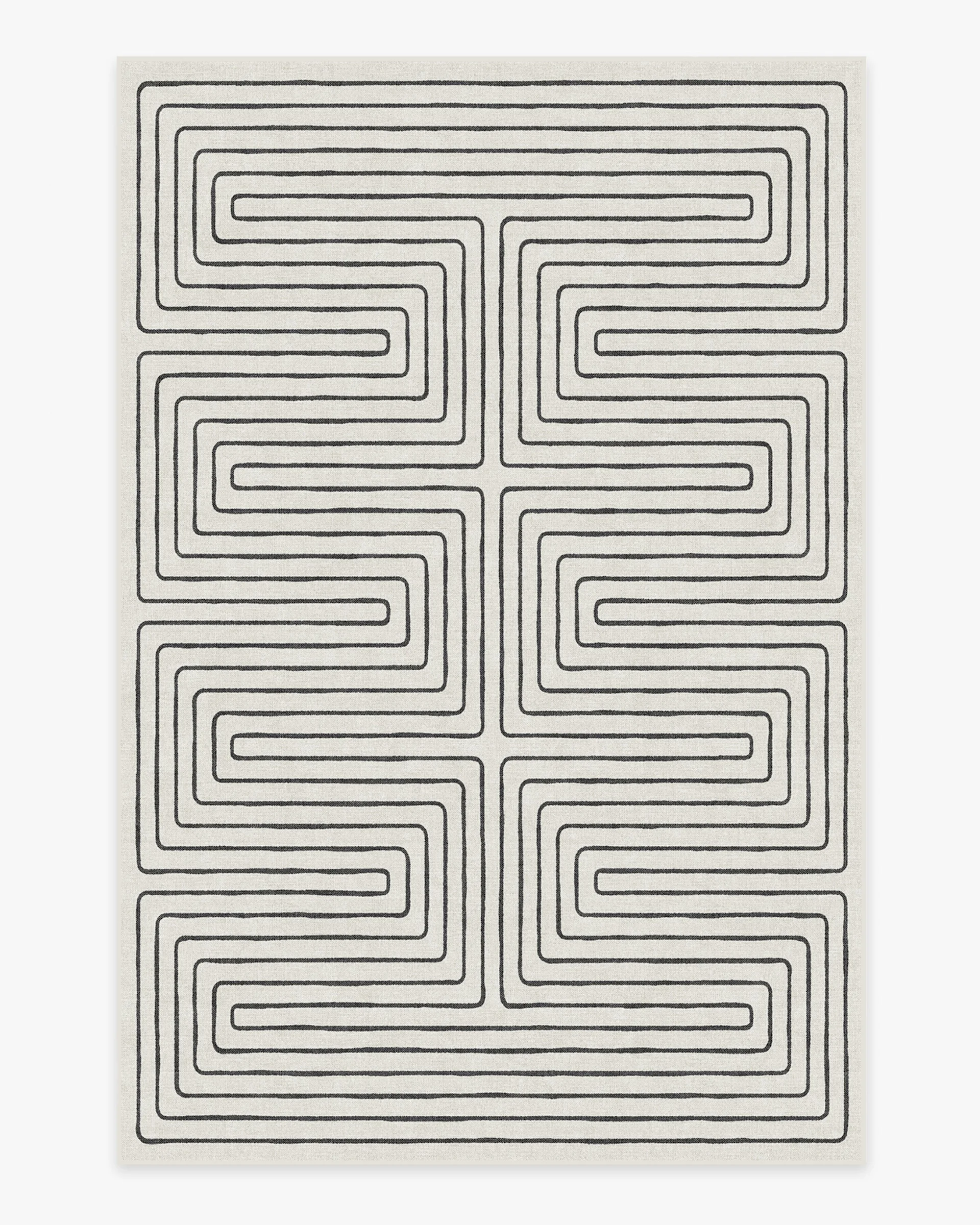 Jonathan Adler Labyrinth Black & Ivory Rug | Ruggable