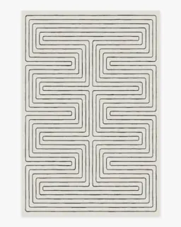 Jonathan Adler Labyrinth Black & Ivory Rug | Ruggable
