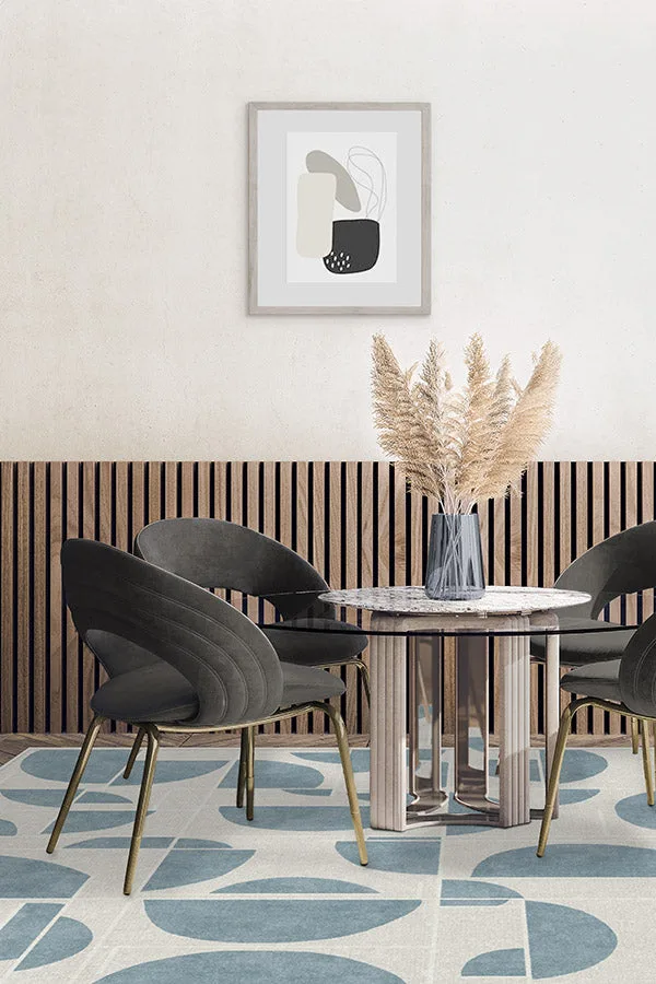 Nina Takesh Lune Slate Blue Rug | Ruggable