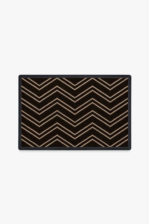 Chevron Black Doormat | Ruggable