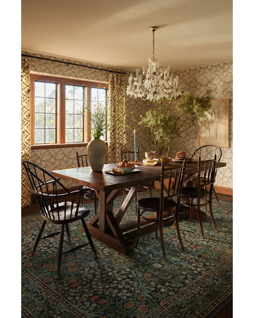 Morris & Co. Blackthorn Forest Green Rug | Ruggable