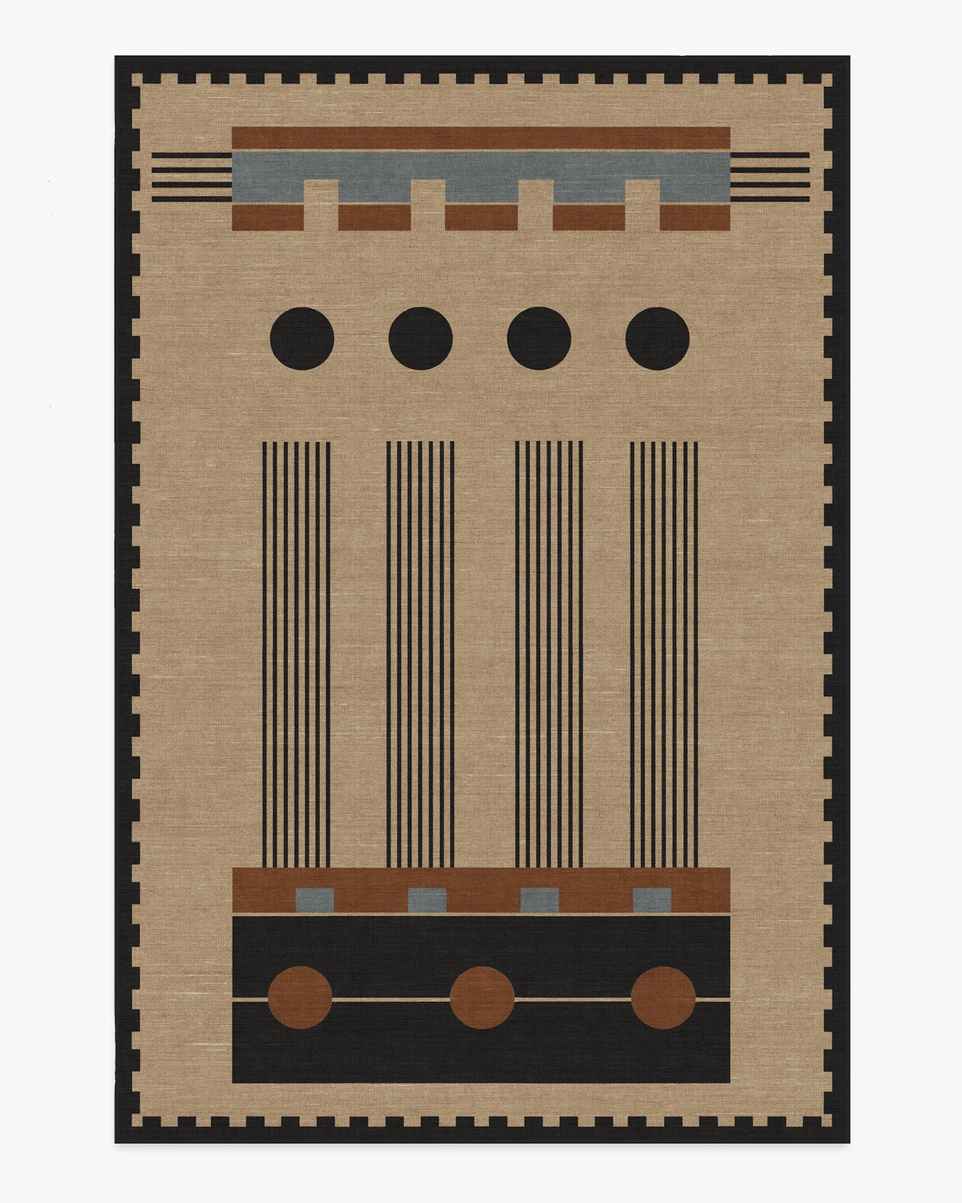 Architectural Digest Kasi Black & Tan Rug | Ruggable