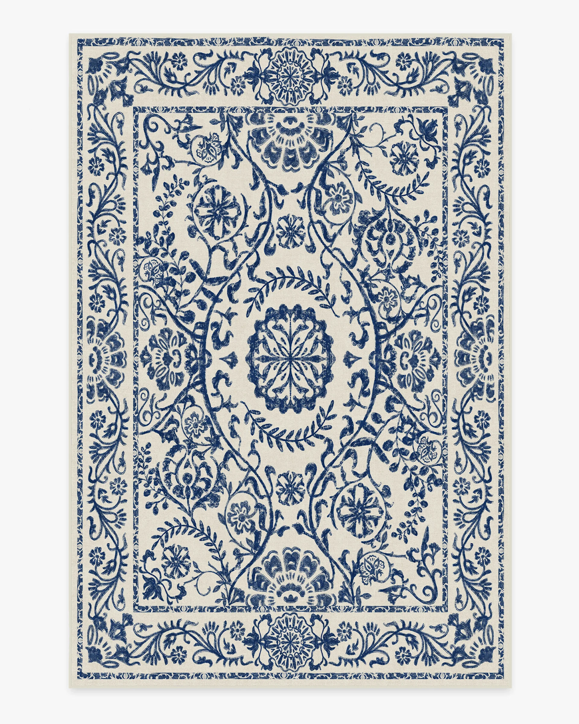 Delphina Delft Blue Tufted Rug | Ruggable