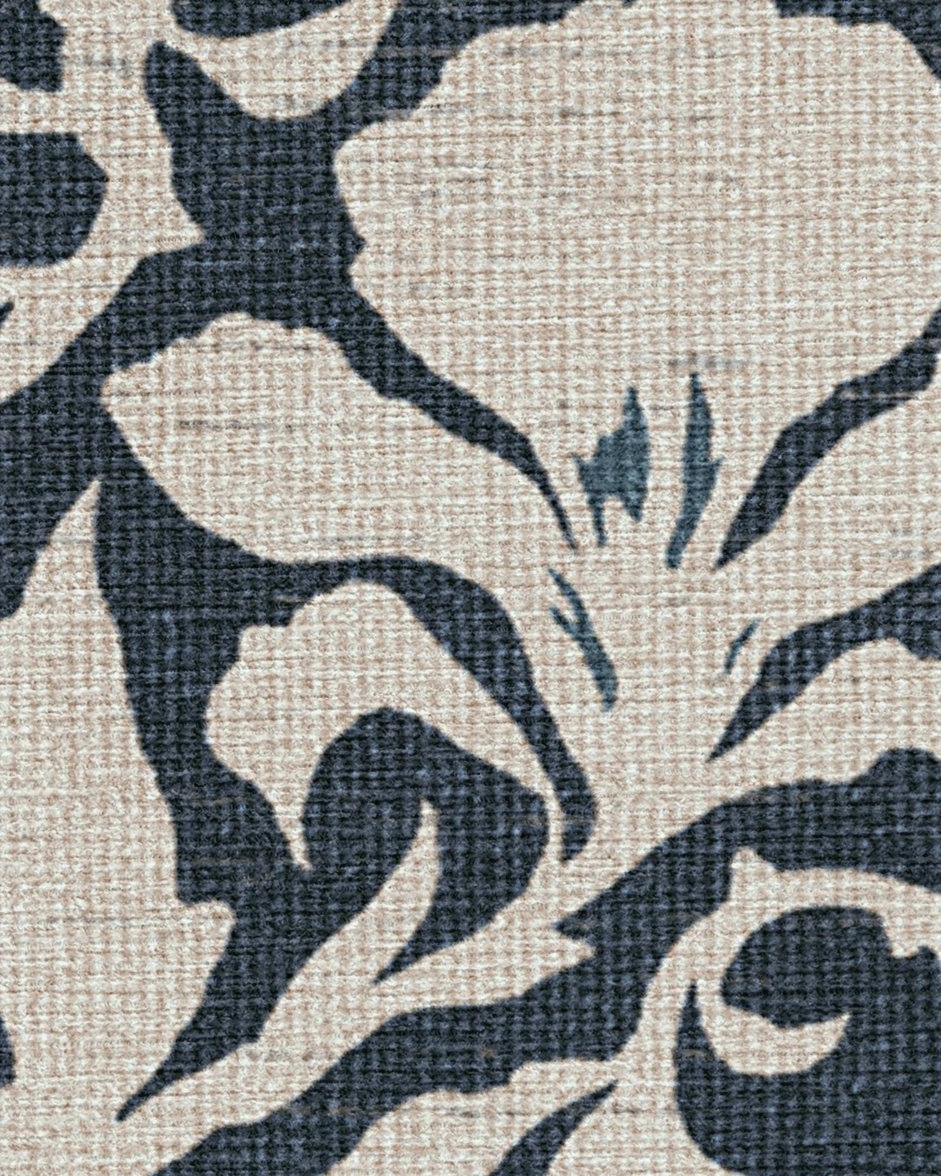 The Hiltons Flora Ink Blue & Ivory Rug | Ruggable