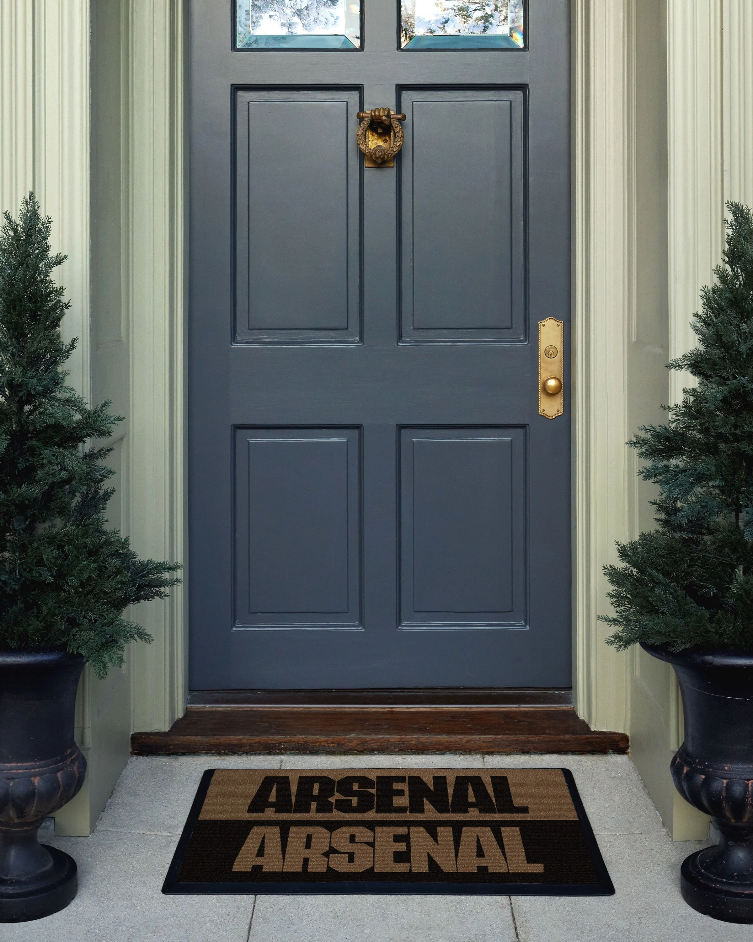 Arsenal Bold Black Doormat | Ruggable