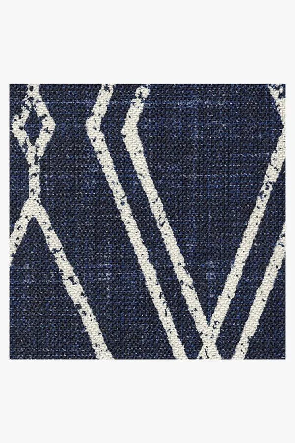 Outdoor Gemma Lattice Royal Blue Rug | Ruggable