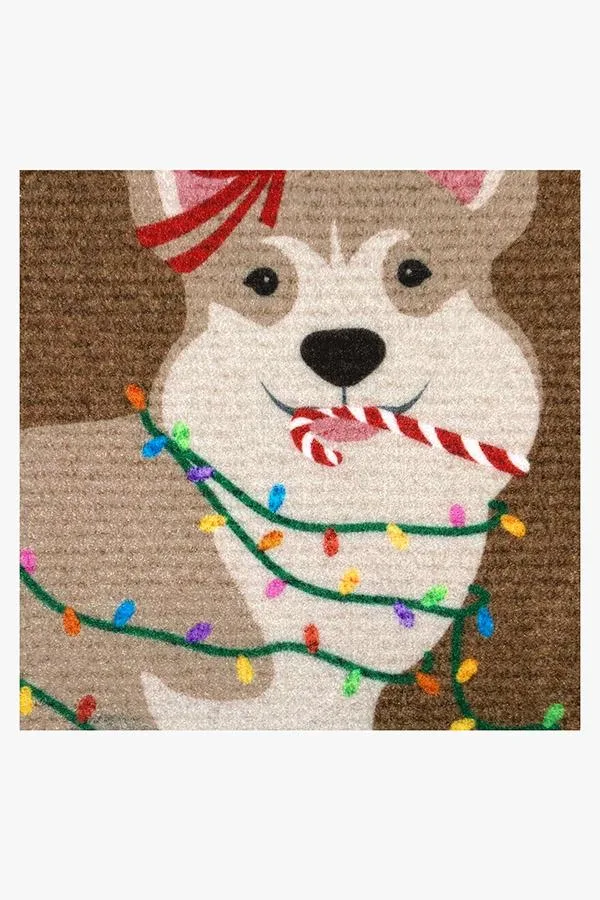 Christmas Corgi Doormat | Ruggable