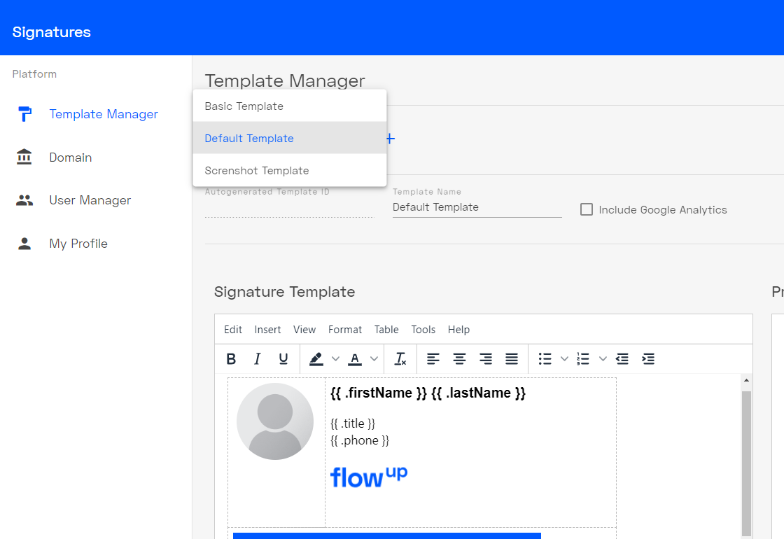 FlowUp - Signatures pro Gmail