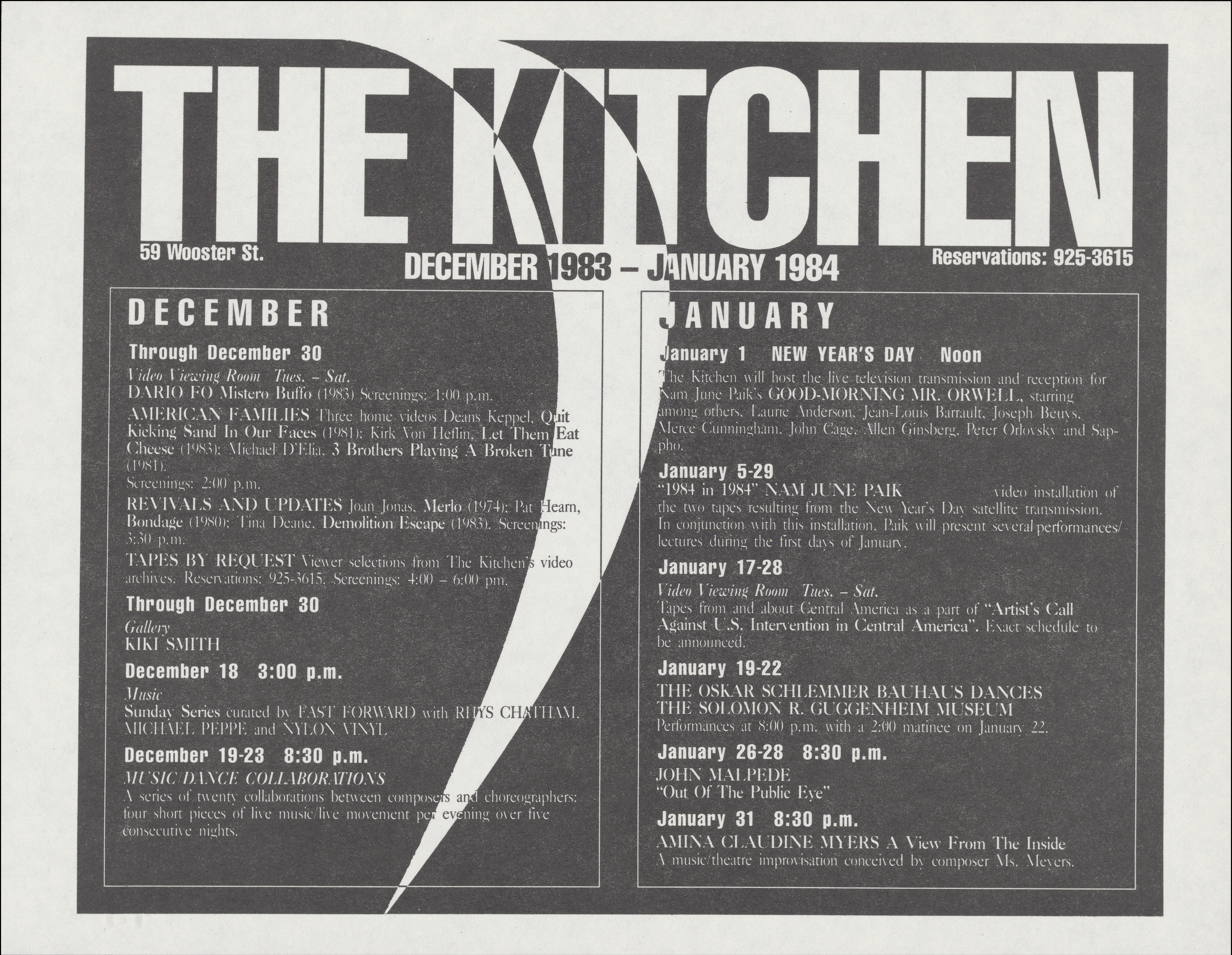 ON FILE: Dario Fo, Kiki Smith, Fast Forward, Rhys Chatham, Michael ...