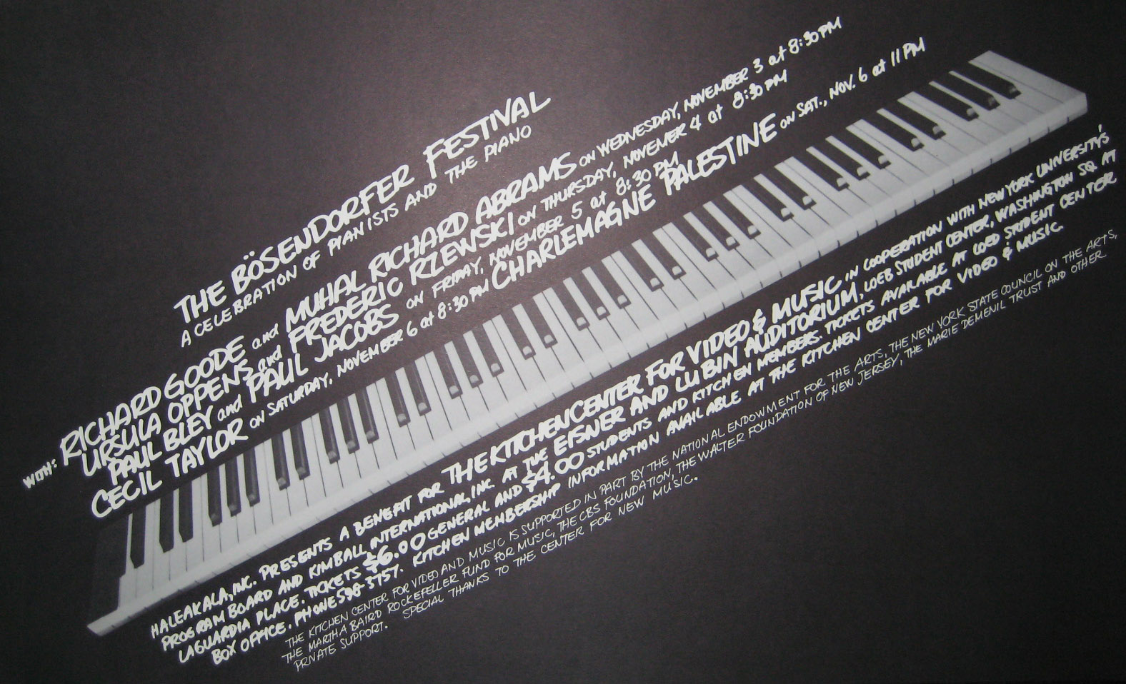 ON FILE: Richard Goode, Muhal Richard Abrams, Ursula Oppens, Frederic ...