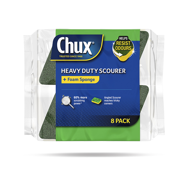 Heavy Duty Scourer + Foam Sponge | Chux