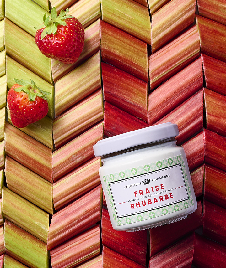 Coffret de confitures - fraise rhubarbe et pêche verveine - French ...