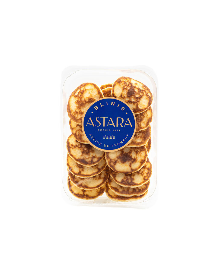 Mini blinis 16 pièces Astara | Galeries Lafayette Le Gourmet