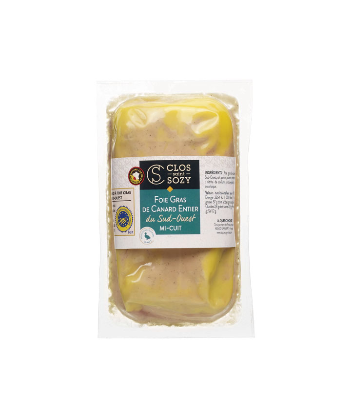 Foie gras de canard mi-cuit entier du sud-ouest - 200g Clos saint sozy | Galeries Lafayette Le ...