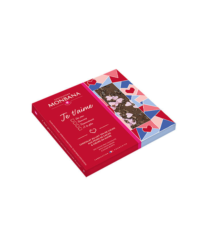 Tablette message au chocolat Monbana | Galeries Lafayette Le Gourmet