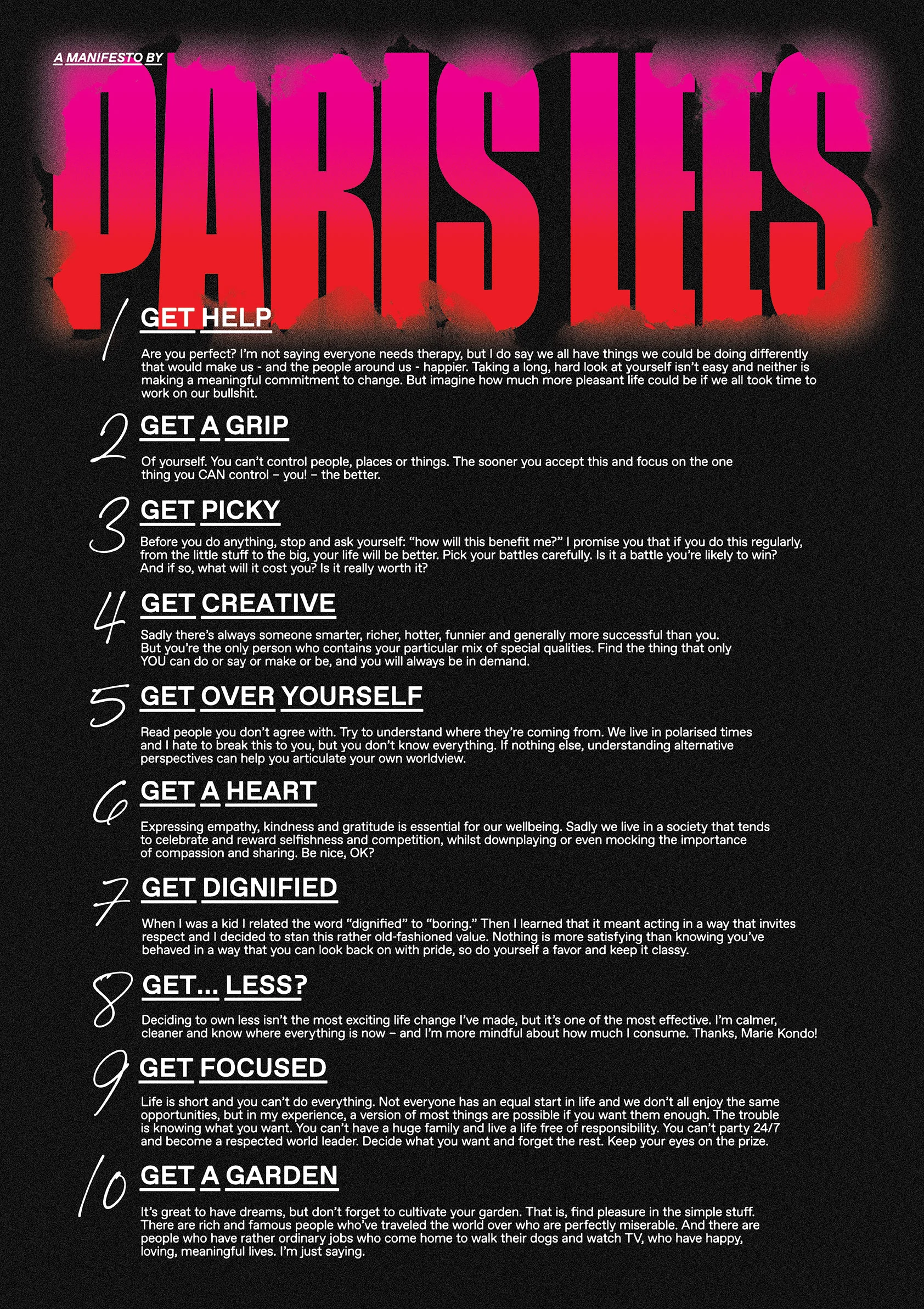 WePresent | A Manifesto by writer and equality campaigner Paris Lees