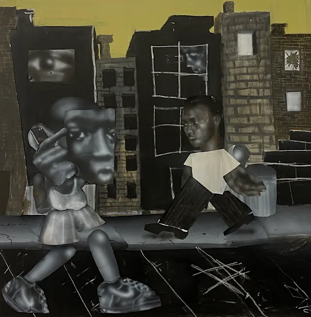 WePresent | Cato.ink pairs paint and collage to explore belonging