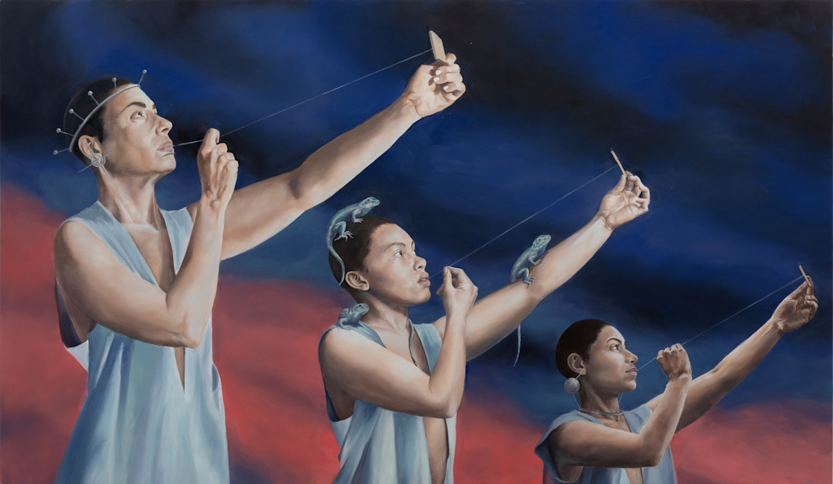 WePresent | Sarah Al-Sarraj’s paintings of a time-traveling mythical tribe
