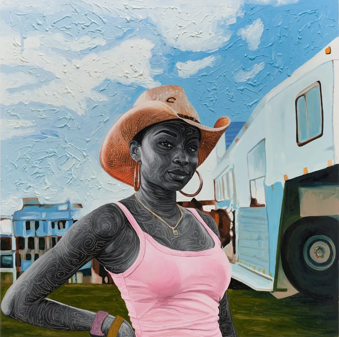 WePresent | Otis Quaicoe’s striking paintings of Black cowboys