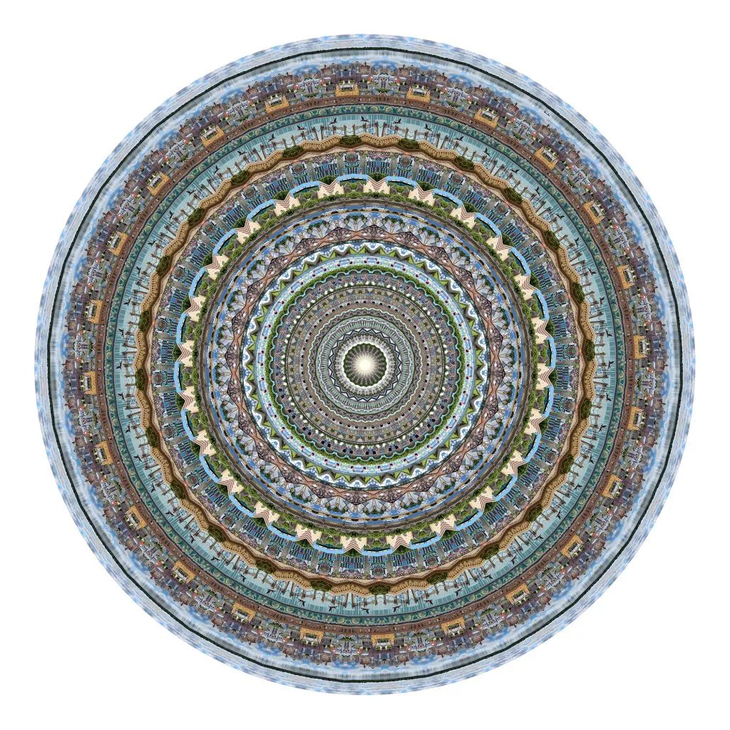 WePresent | Neal Peterson turns city scenes into Buddhist mandalas