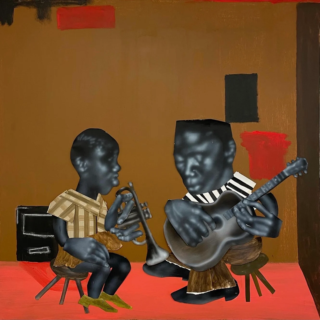 WePresent | Cato.ink pairs paint and collage to explore belonging