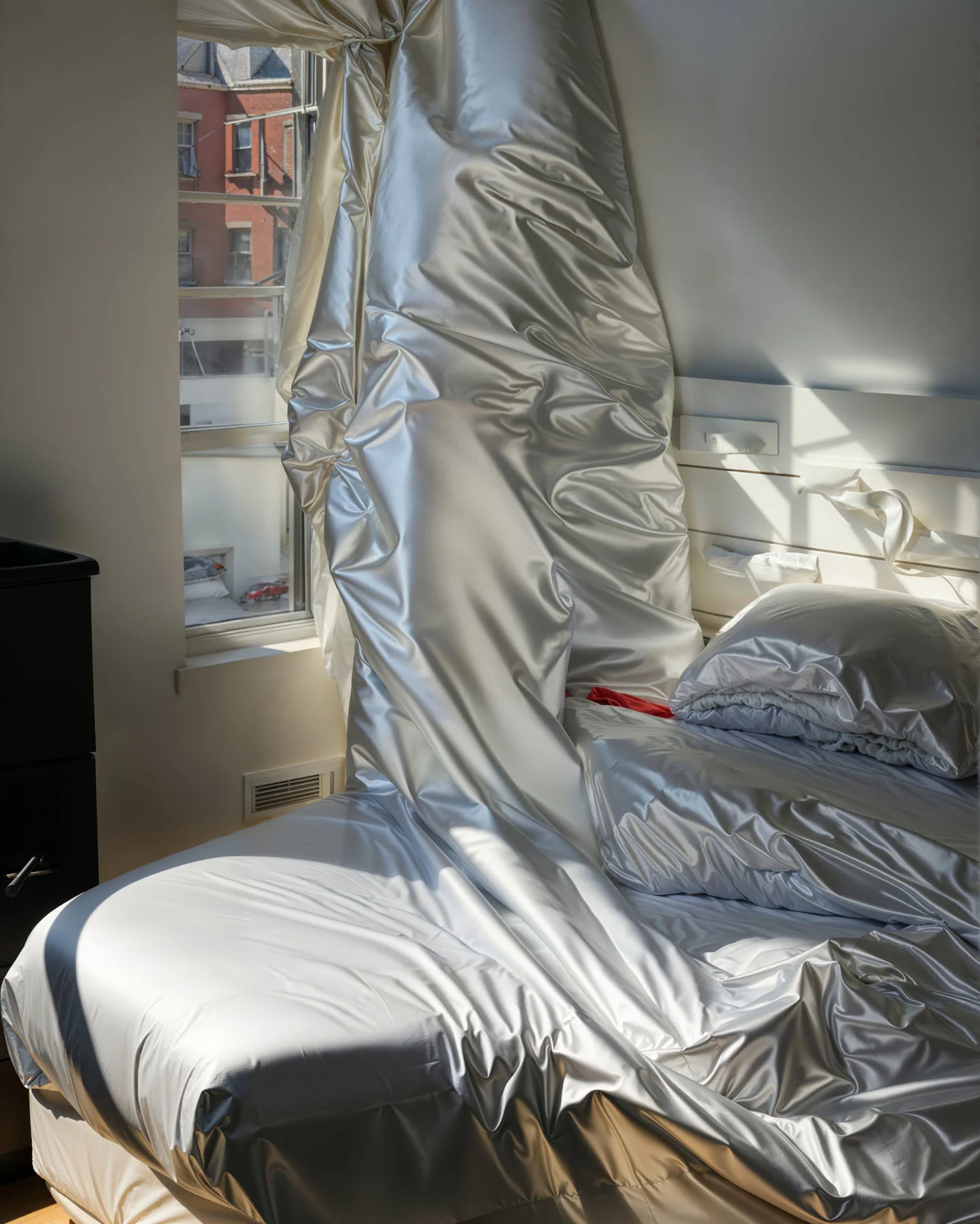 WePresent | The shiny metal creases of Ezra Miller’s AI-enhanced photos