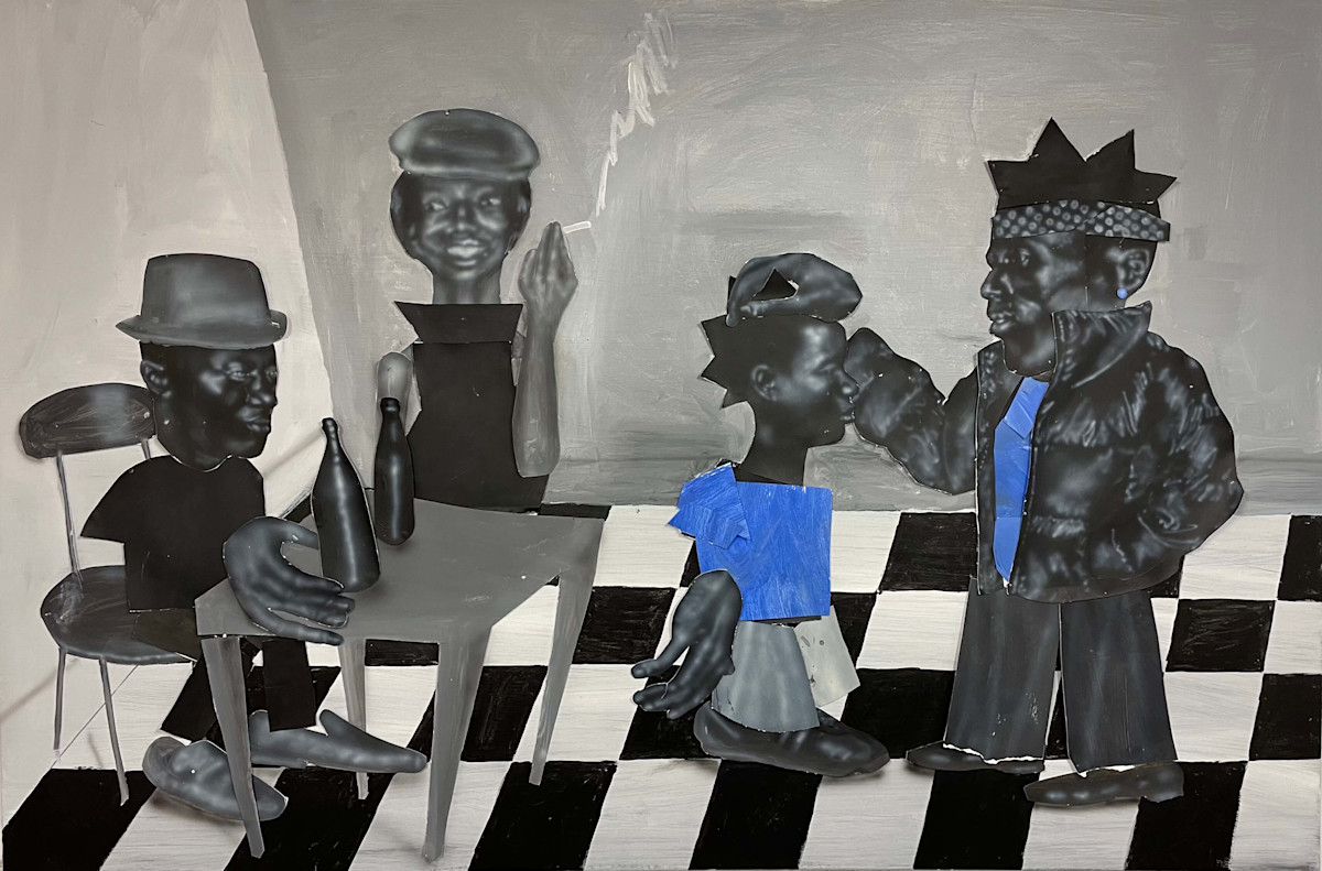 WePresent | Cato.ink pairs paint and collage to explore belonging