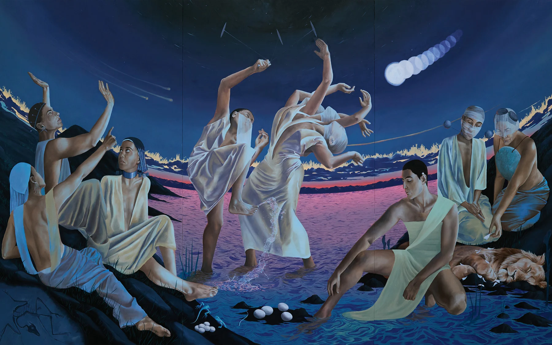 WePresent | Sarah Al-Sarraj’s paintings of a time-traveling mythical tribe