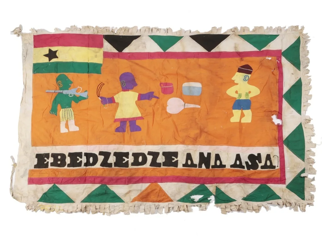 WePresent | Explore Barbara Eyeson’s beautiful Asafo flag collection
