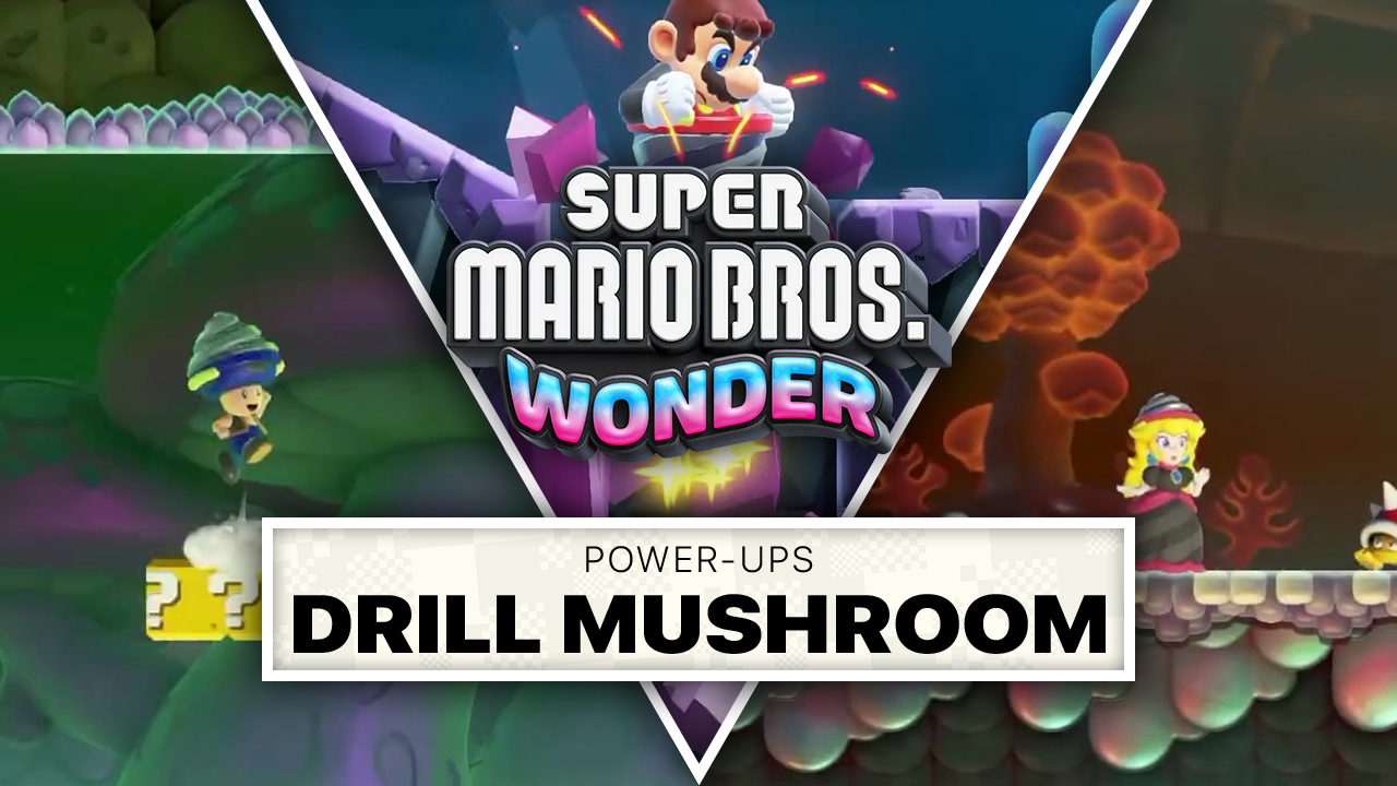 Super Mario Bros. Wonder Drill Mushroom Power Up: Overview and ...