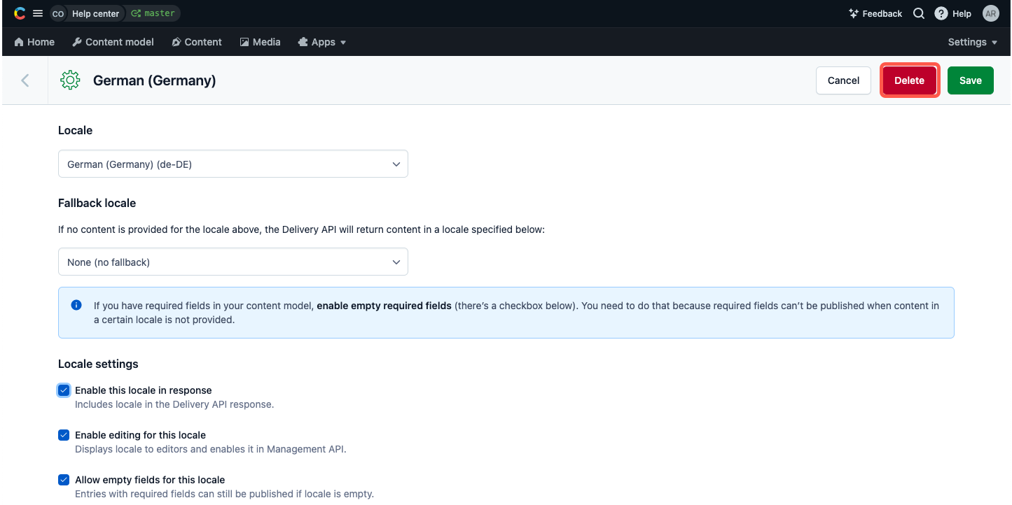 Localization | Contentful Help Center