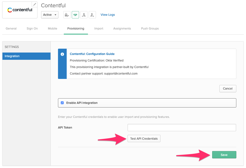 Okta user provisioning integration with SCIM | Contentful Help Center Okta user provisioning integration with SCIM | Contentful Help Center