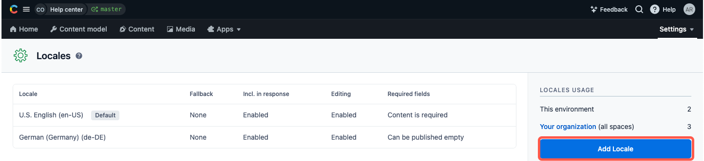 Localization | Contentful Help Center