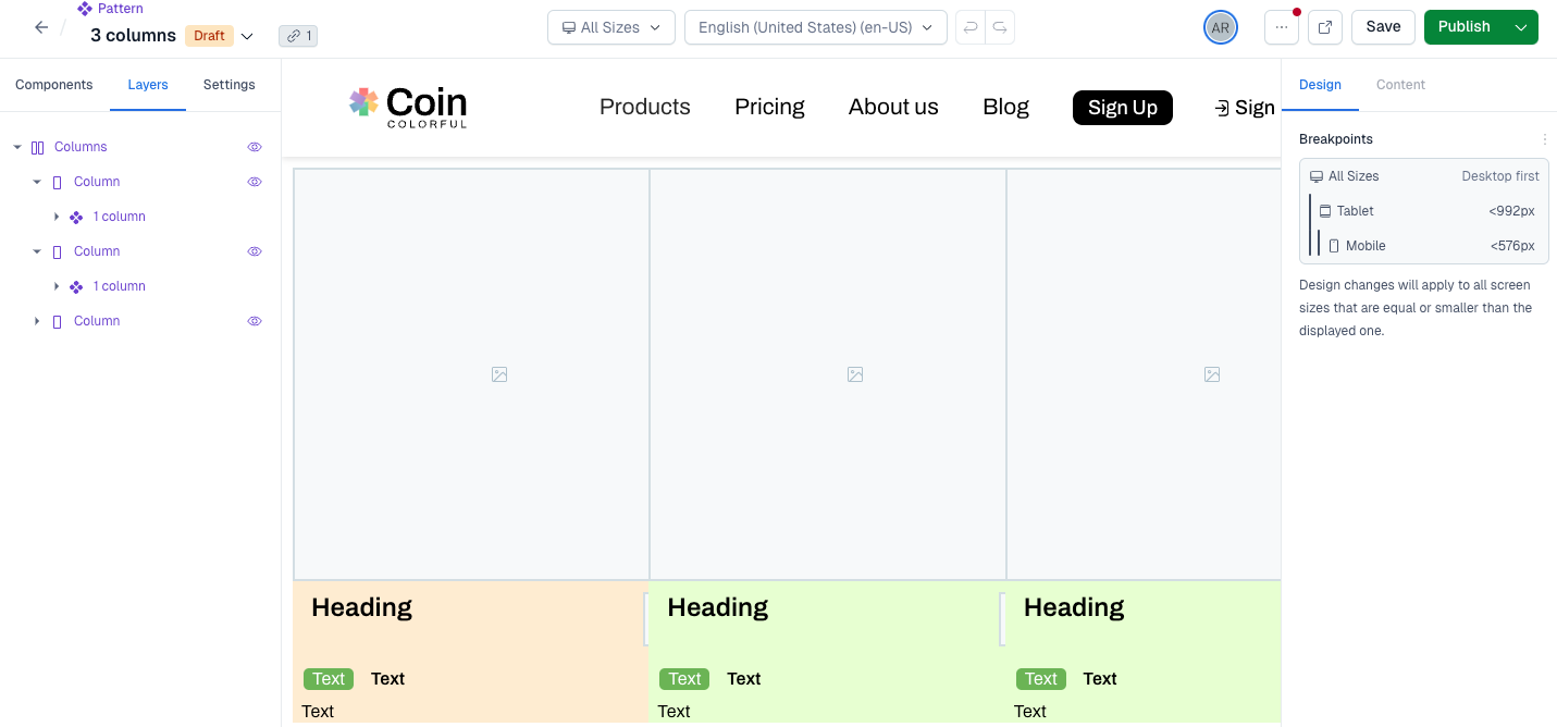 Nested patterns | Contentful Help Center