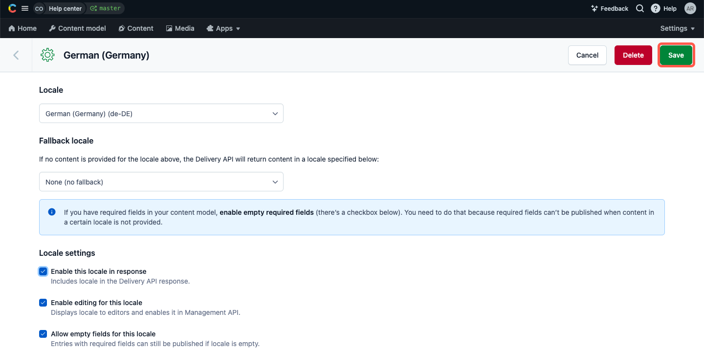 Localization | Contentful Help Center