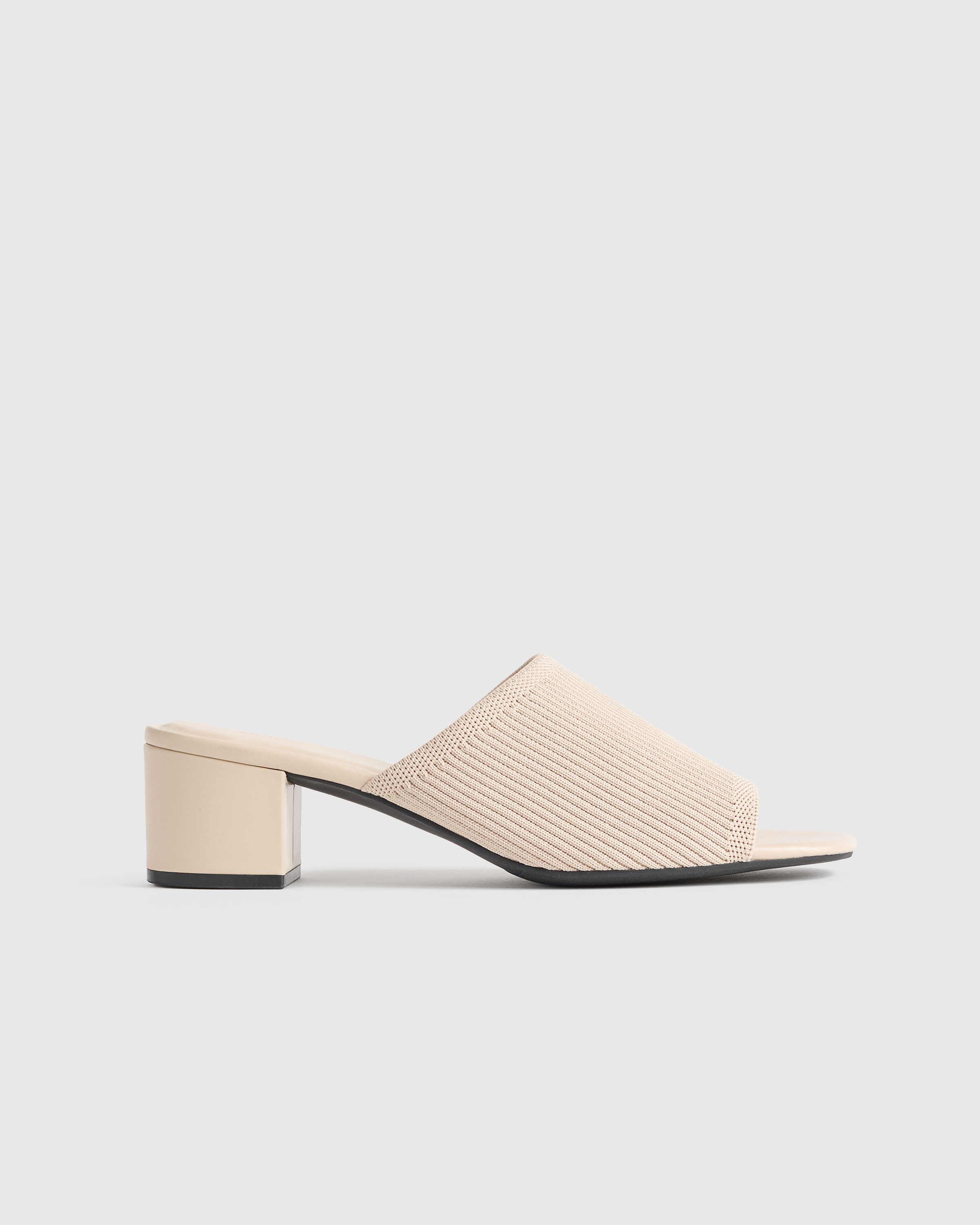 Italian Leather Knitted Heel Mule