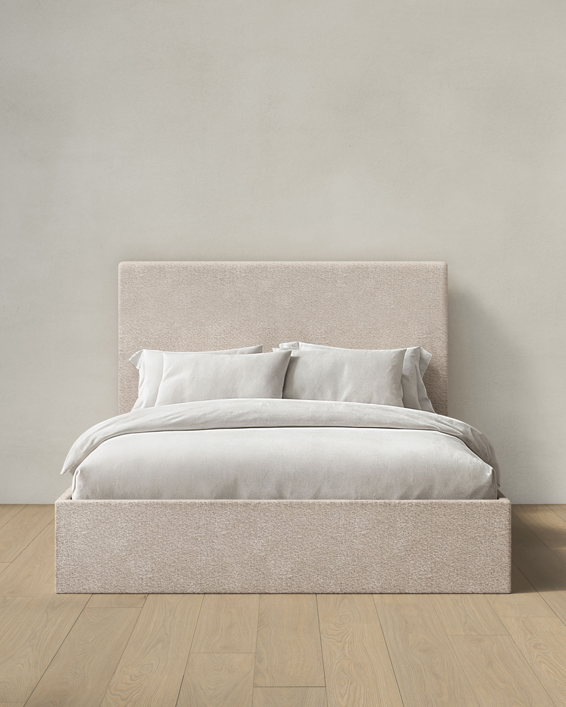 White square bed frame store