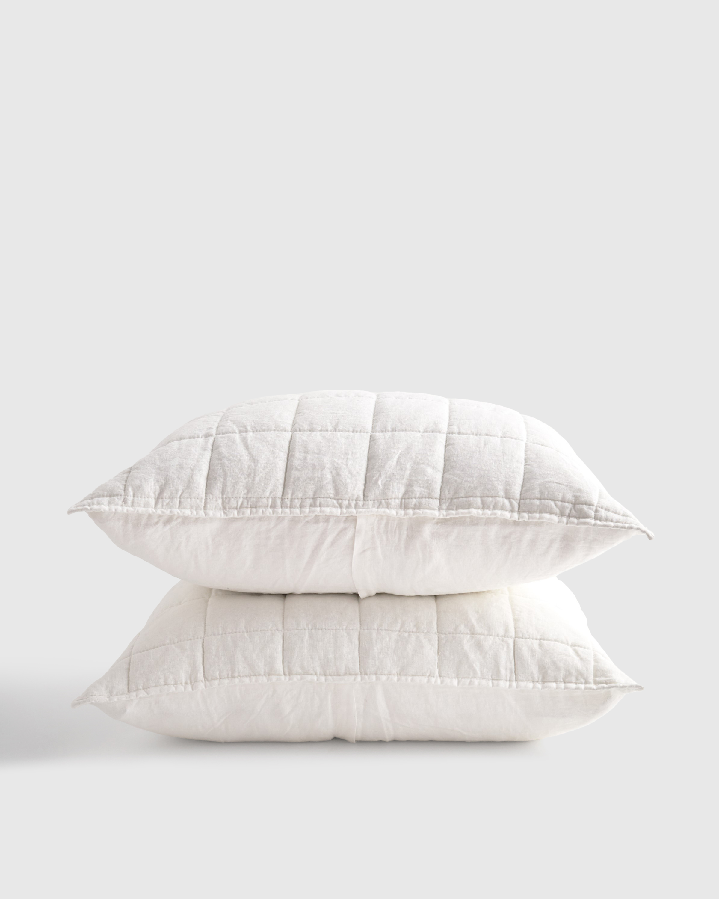 Linen Quilted Sham Set