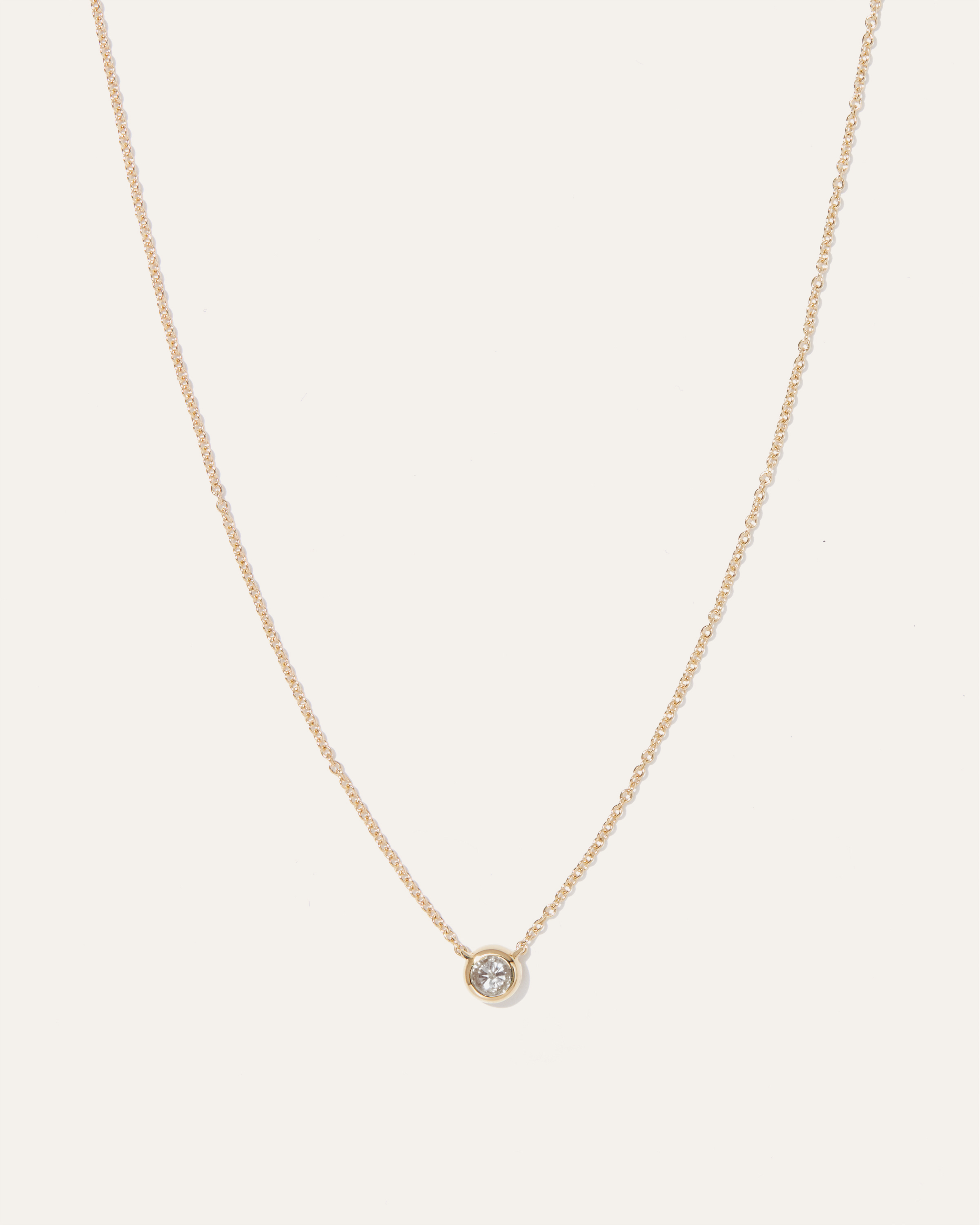 14K Gold Diamond Bezel Necklace | Quince